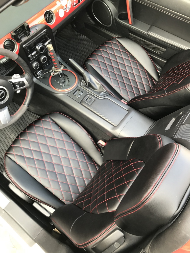 Quilted Seat Covers (Diamond Stitching) For Miata NC | CarbonMiata